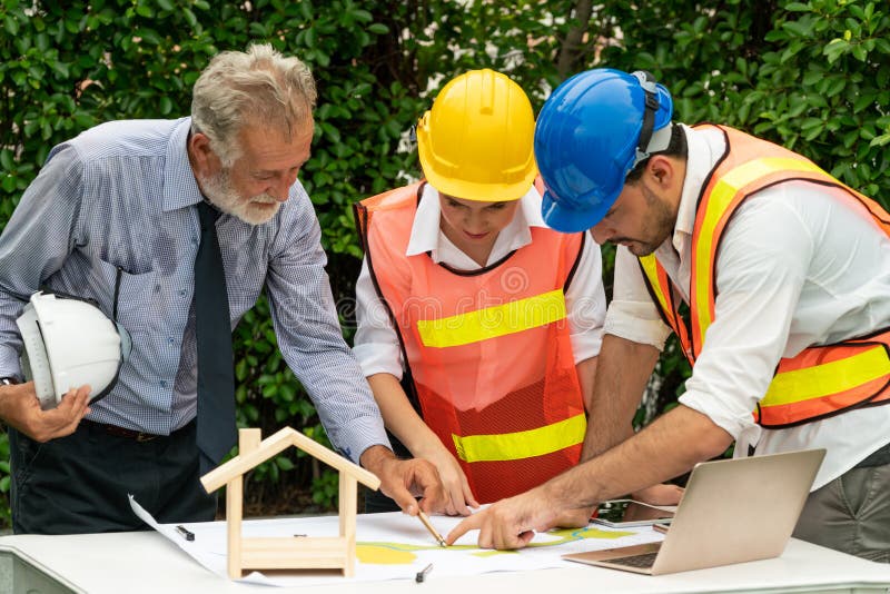 Engineer, Architect and Business Man Working. Stock Photo - Image of ...