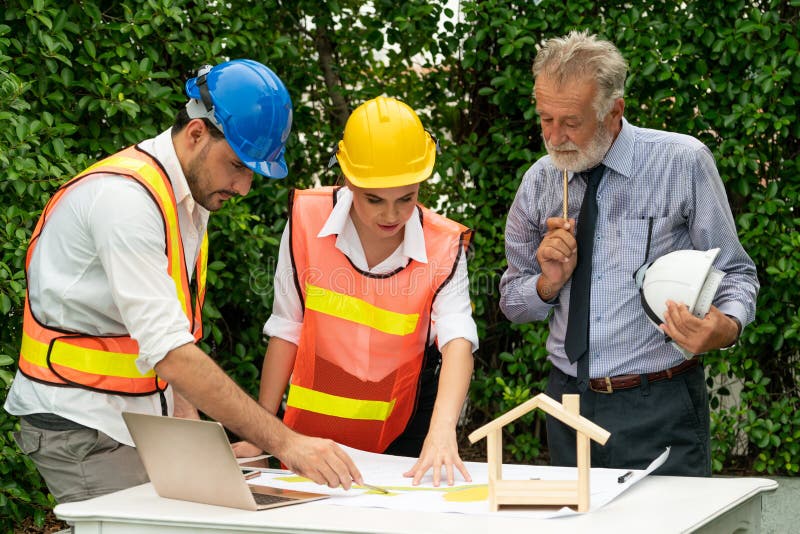 Engineer, Architect and Business Man Working. Stock Photo - Image of ...