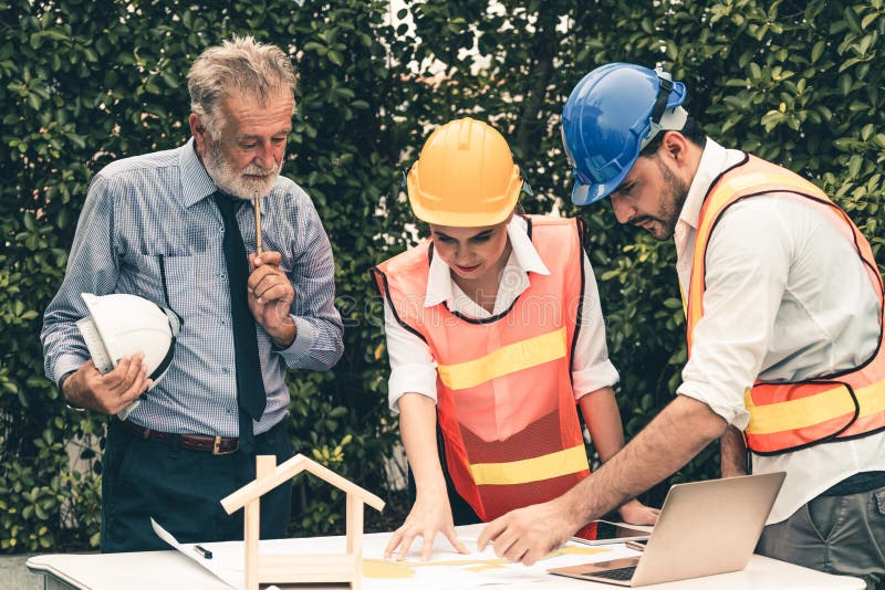 Engineer, Architect and Business Man Working. Stock Photo - Image of ...