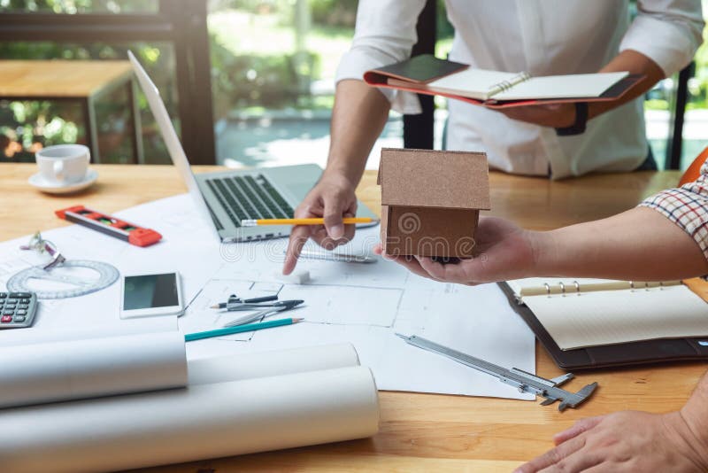 Engineer and Architect Concept, Engineer Architects and Real Estate ...