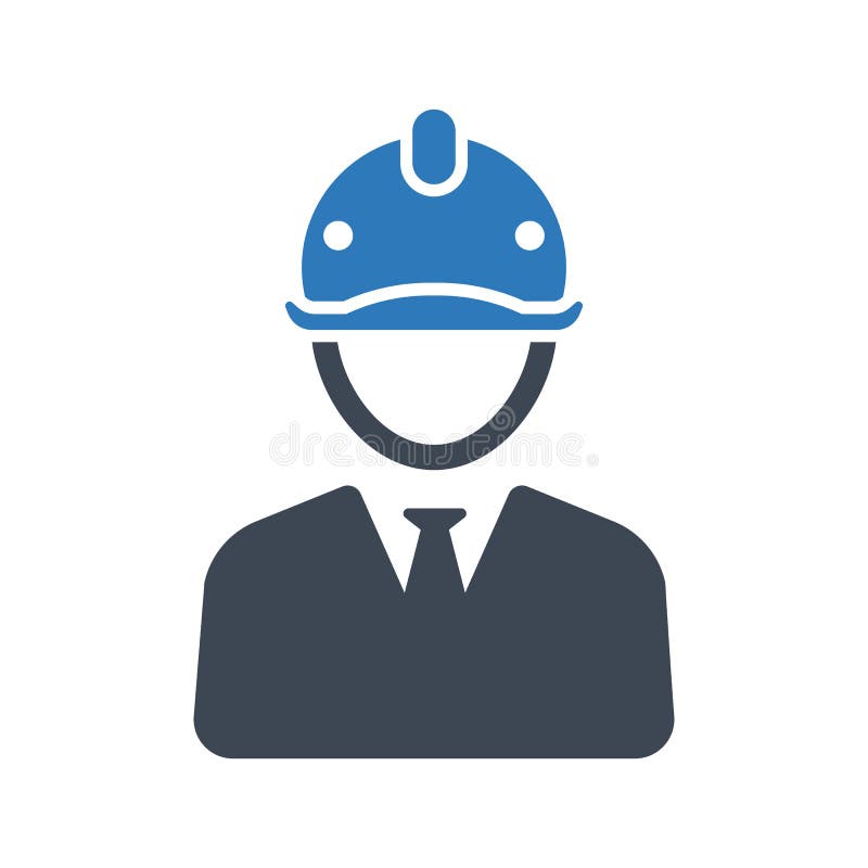 Engineer architect icon stock vector. Illustration of helmet - 227856563