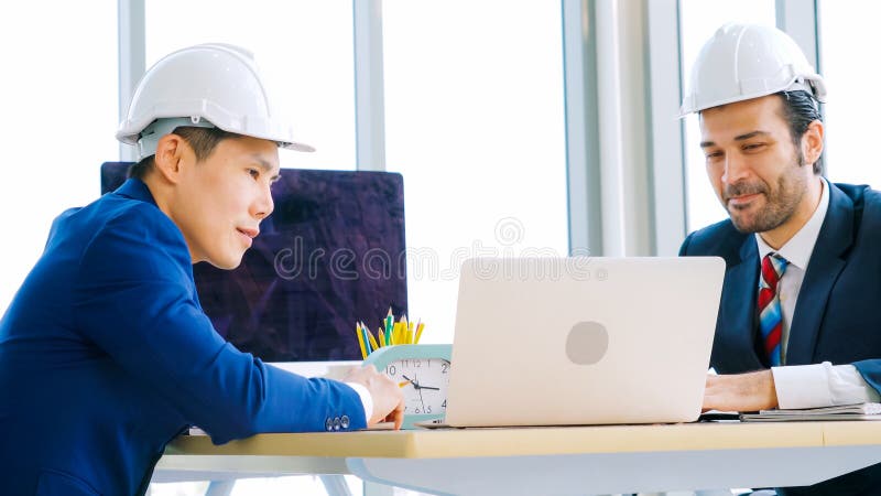 Engineer and Architect Meeting at Office Table Stock Photo - Image of ...