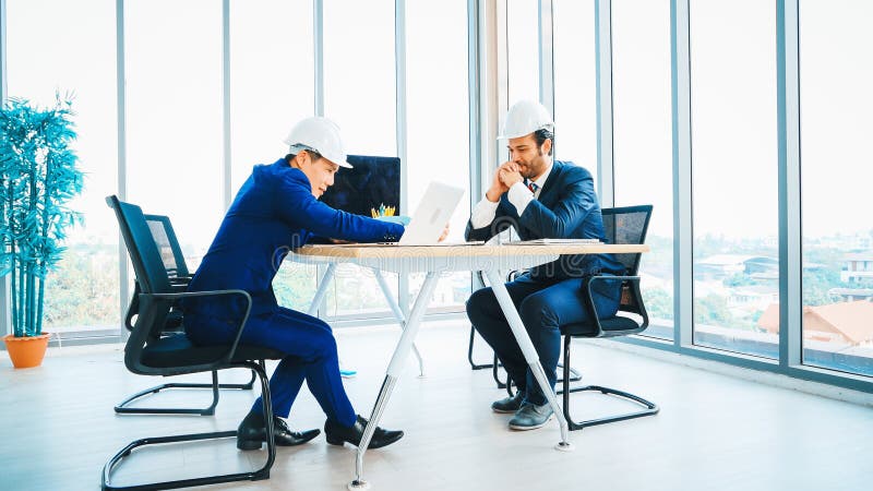 Engineer and Architect Meeting at Office Table Jivy Stock Photo - Image ...