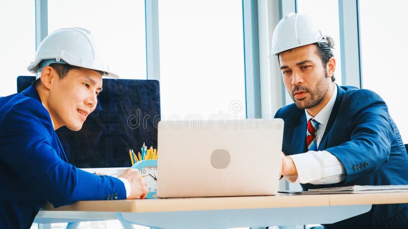 Engineer and Architect Meeting at Office Table Jivy Stock Photo - Image ...