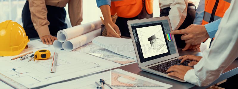 Engineer and Architect Using Architect Designing Software Together ...