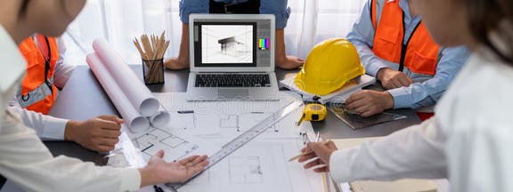 Engineer and Architect Using Architect Designing Software Together. Insight Stock Photo - Image ...