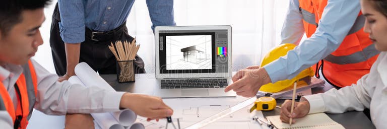 Engineer and Architect Using Architect Designing Software Together ...