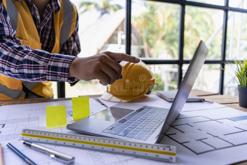 An Engineer or Architect Working on a New Project Stock Image - Image ...
