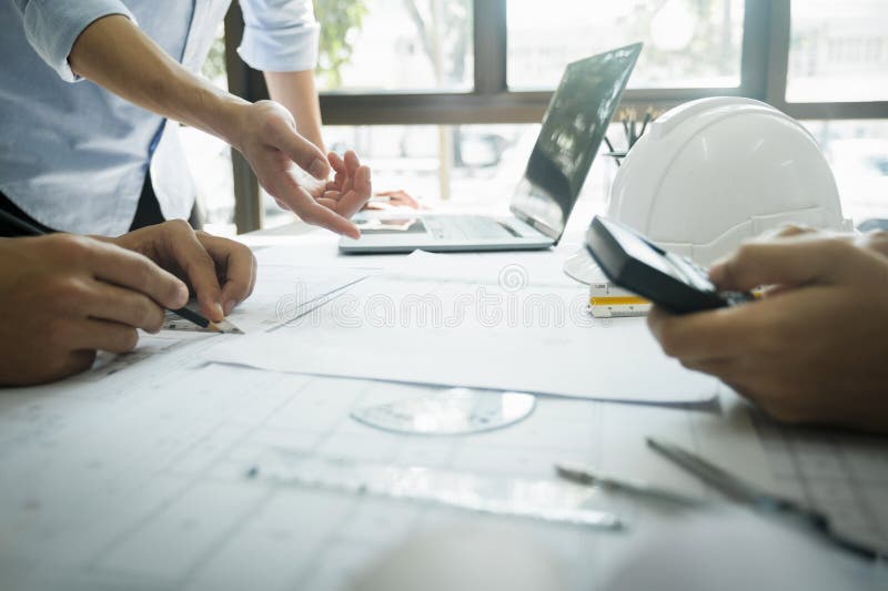 Engineer, Architects Working Together. Stock Photo - Image of ...