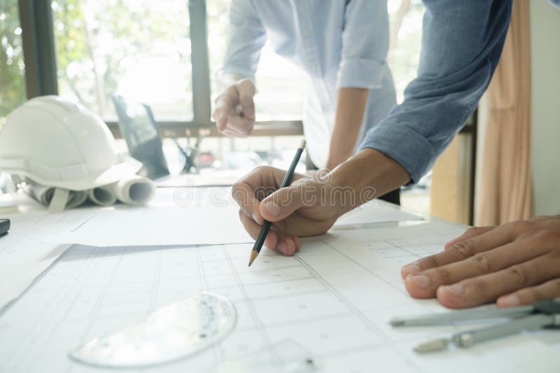 Engineer, Architects Working Together. Stock Image - Image of analysis ...