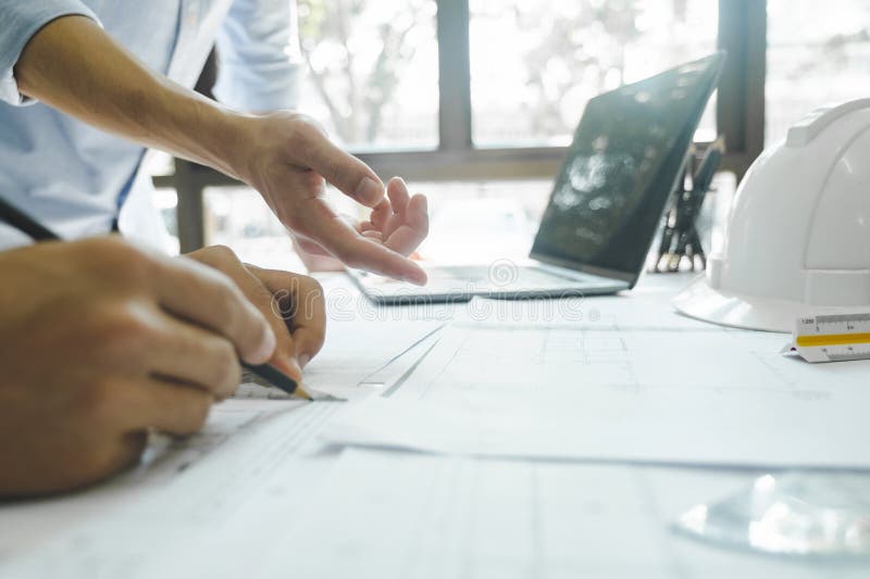Engineer, Architects Working Together. Stock Photo - Image of desk ...