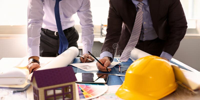 Engineer or Architectural Project Partnership Stock Photo - Image of ...
