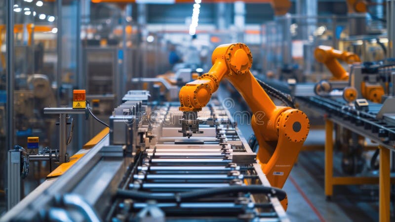 Engineer Monitoring Robotic Automation AIG41 Stock Image - Image of ...