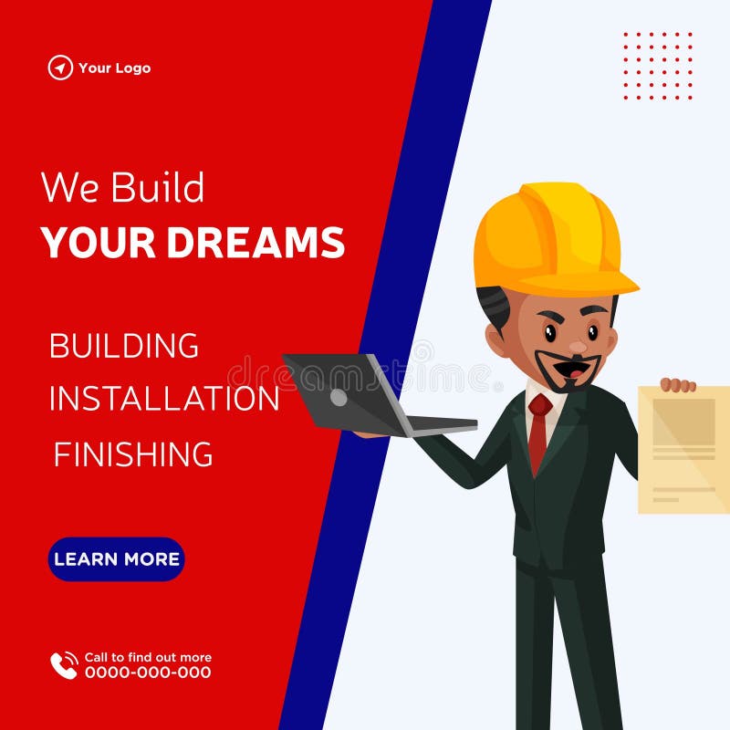Banner Design of we Build Your Dreams Stock Vector - Illustration of ...
