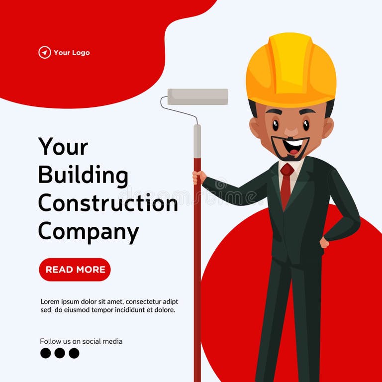 Banner Design of Building Construction Company Stock Vector ...