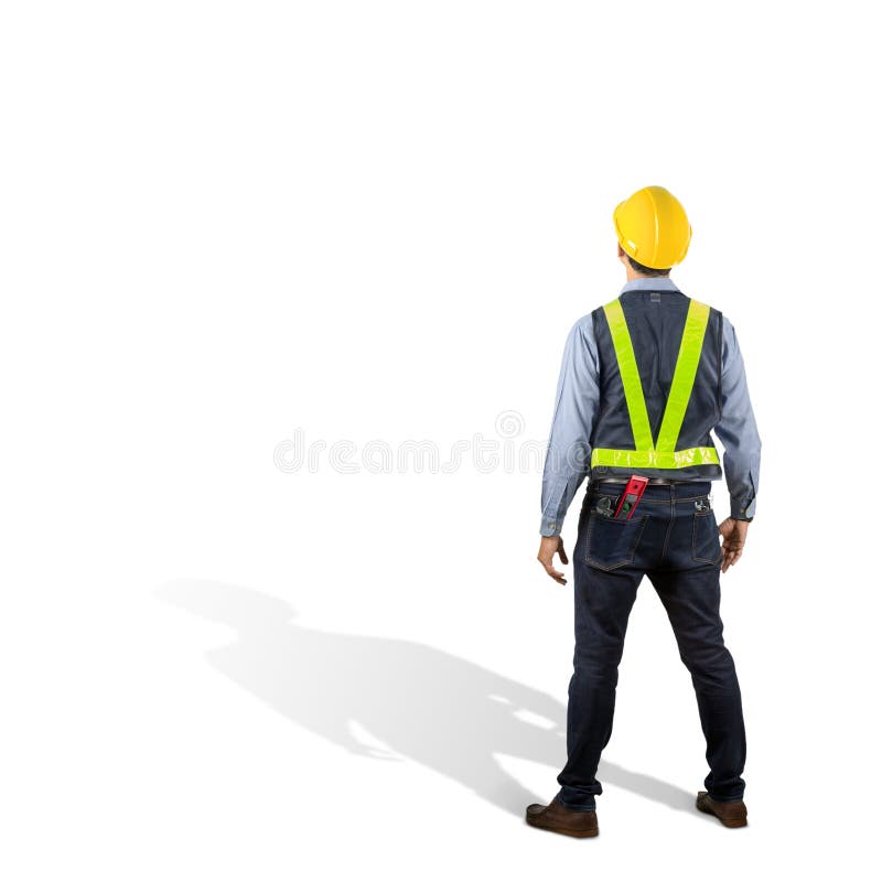 Engineer Behind with Overload Tool Stock Image - Image of helmet ...