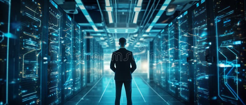 It Engineer in Big Database Server Center Office, High Speed Data ...