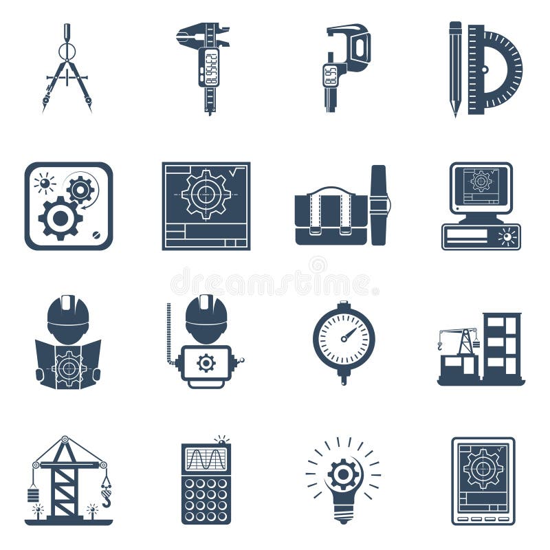 Set of Engineer Icons stock vector. Illustration of management - 42923798