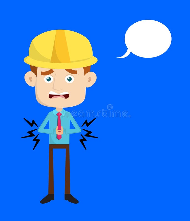 Engineer Builder Architect - Feeling Pain in Stomach with Speech Bubble ... Engineer Builder Architect - Feeling Pain in Stomach with Speech Bubble ...