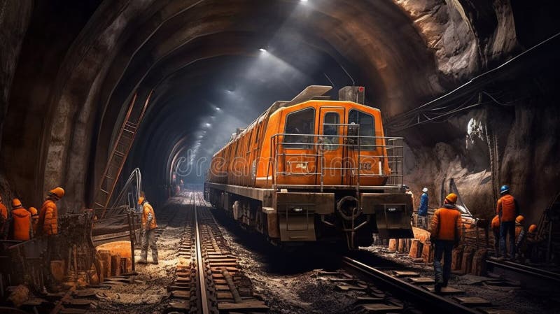 Engineer Builders are Building a Subway. Generative AI. Stock ...