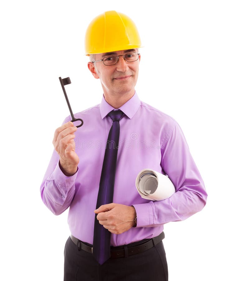 Engineer Businessman and Key Stock Photo - Image of industry, business ...