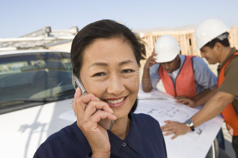 Engineer on Call and Men at Work Stock Image - Image of horizontal ...
