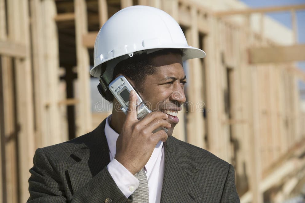 Engineer on Call at Site stock image. Image of holding - 29652615