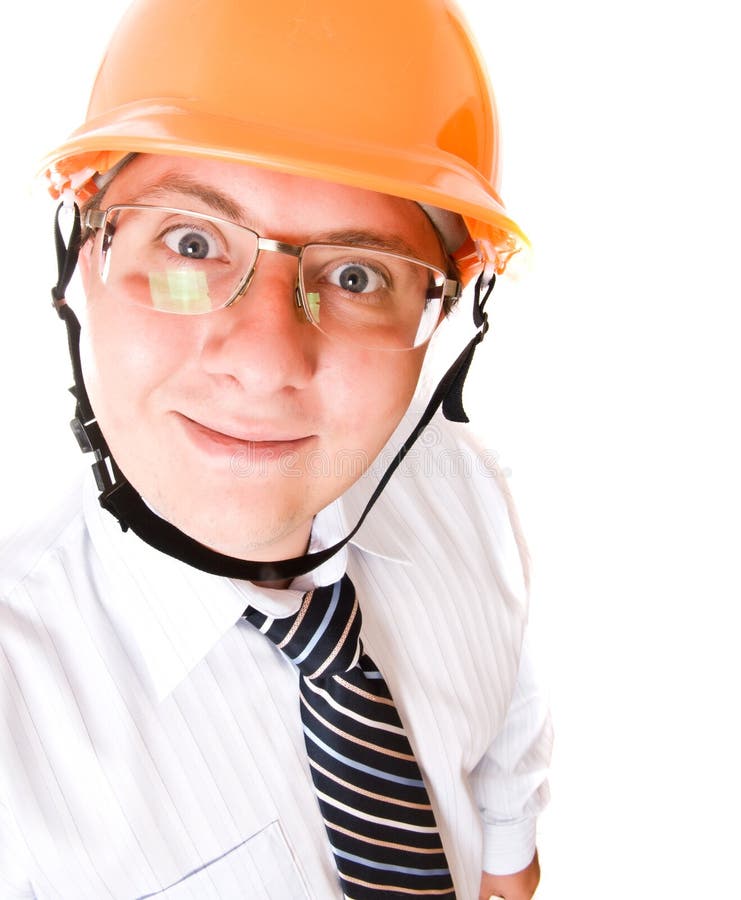 Engineer in cap stock photo. Image of scheme, safety - 11230208