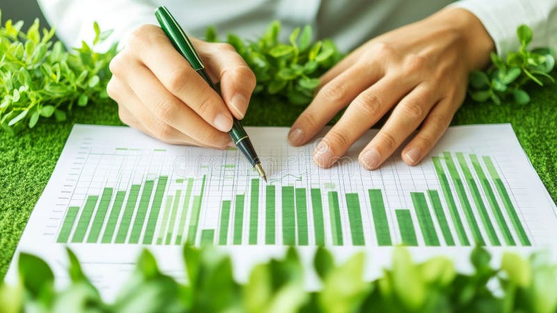 An Engineer Carefully Inputs Data Onto a Physical Carbon Footprint ...