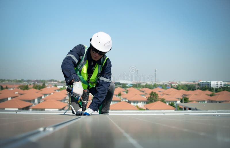Engineer in Charge of Solar Panel Installation the Installation of ...