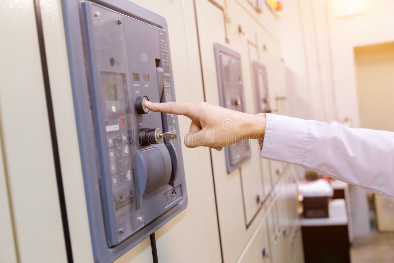 Engineer is Check Voltage or Current by Voltmeter in Control Panel of ...