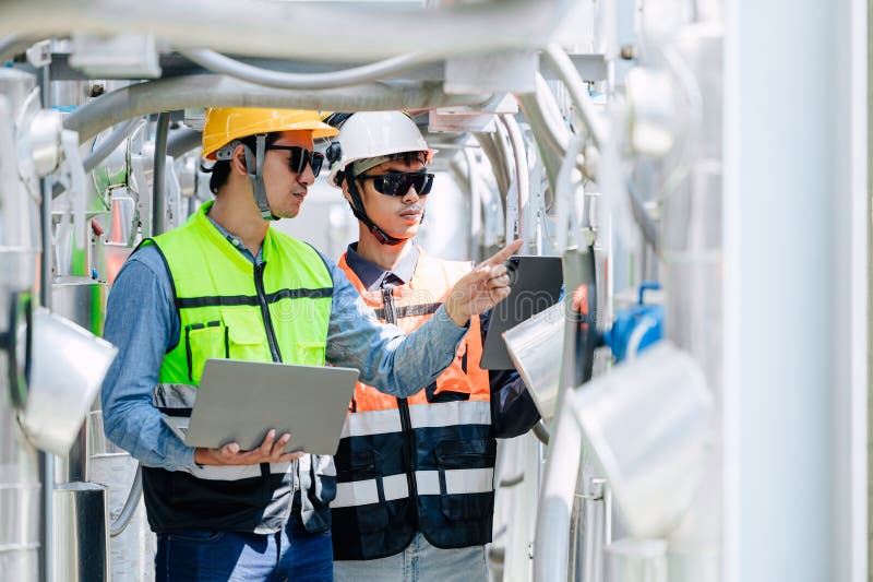 Engineer Checking Gas Pipe Watering System, Professional Worker Service ...