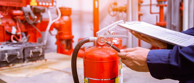 Engineer Checking Industrial Fire Control System,Fire Alarm Controller ...