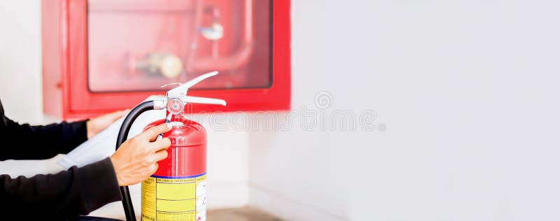 Engineer Checking Industrial Fire Control System,Fire Alarm Controller ...