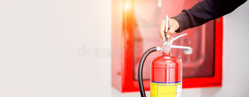 Engineer Checking Industrial Fire Control System Fire Alarm Controller ...