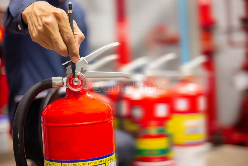 Engineer Checking Industrial Fire Control System,Fire Alarm Controller ...