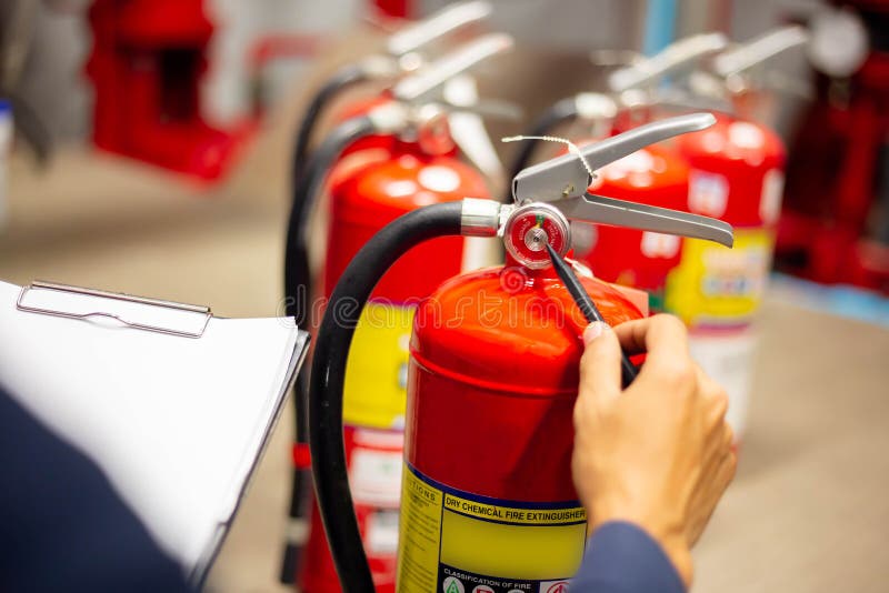 Engineer Checking Industrial Fire Control System,Fire Alarm Controller ...