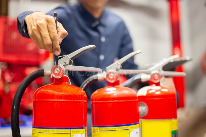 Engineer Checking Industrial Fire Control System,Fire Alarm Controller ...