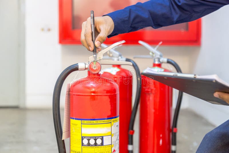 Engineer Checking Industrial Fire Control System,Fire Alarm Controller ...