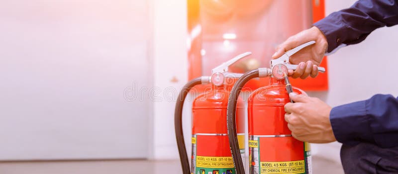 Engineer Checking Industrial Fire Control System,Fire Alarm Controller ...