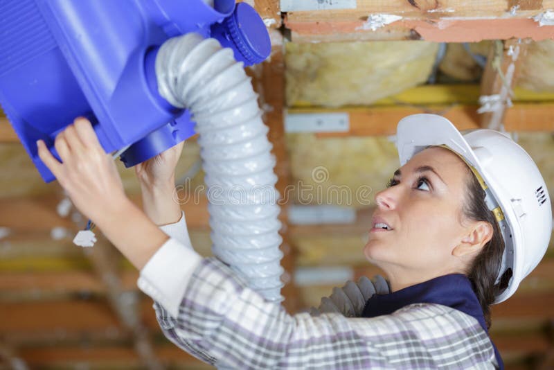Engineer Checking Pipes in at Construction Site Stock Image - Image of ...