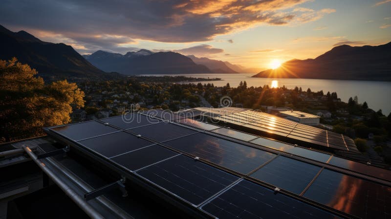 Engineer Checking Solar Panels in Rear View of Solar Power Plant at ...