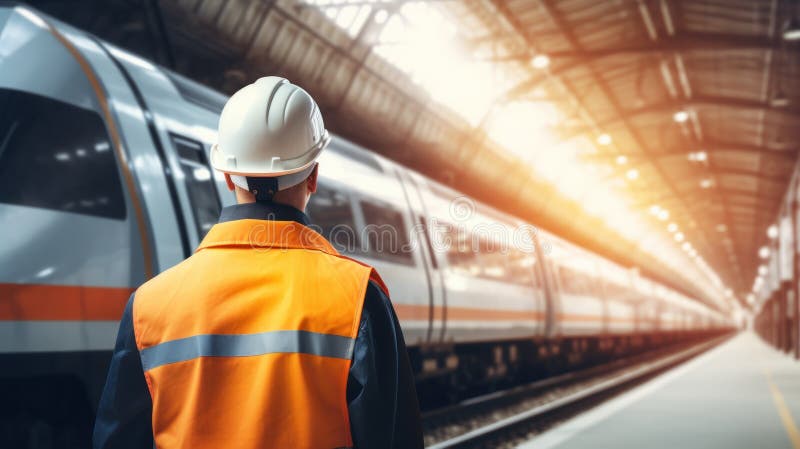 Engineer Checking Under Train Wheels and Control System for Safety ...