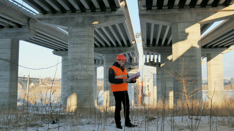 The Engineer Checks the Documents Stock Image - Image of construction ...