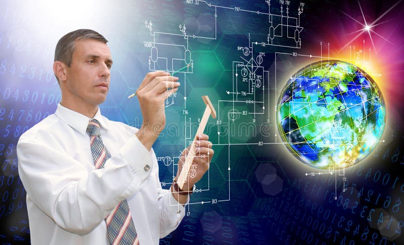 Engineer.Communication.Industrial Designing Technology Stock Photo ...