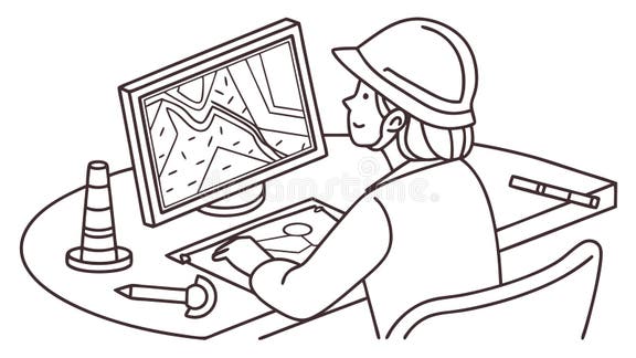 Engineer at Computer, Technical Design and Problem-Solving, Vector ...