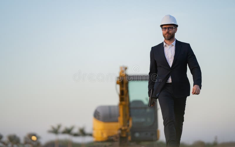 Engineer, Construction Manager or Supervisor at a Construction. Stock ...