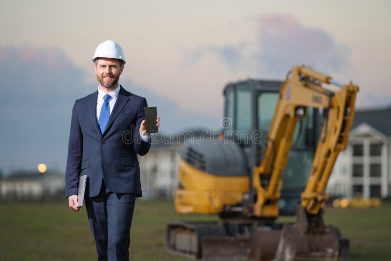 Engineer, Construction Manager or Supervisor at a Construction. Stock ...