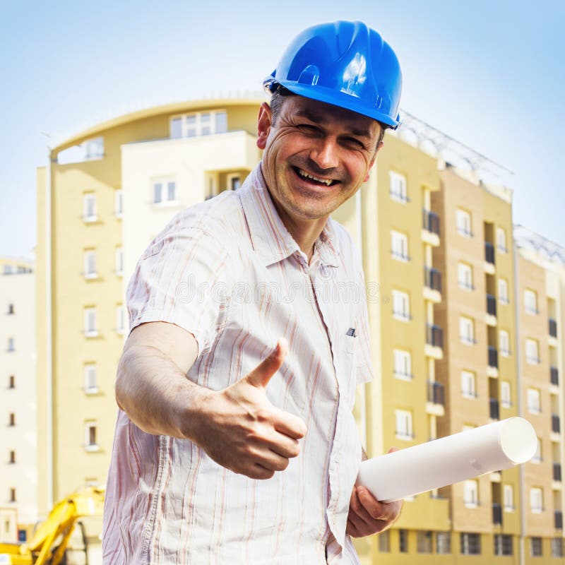 Engineer on Construction Site Stock Photo - Image of foreman ...