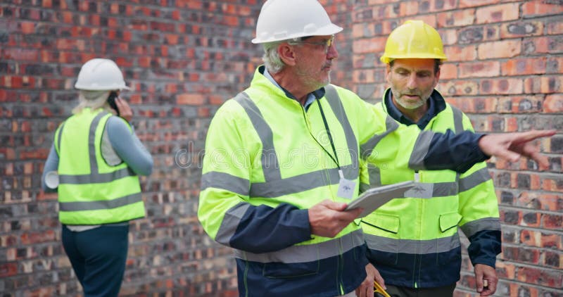 Engineer, Construction Site and Walking with Checklist for Inspection ...